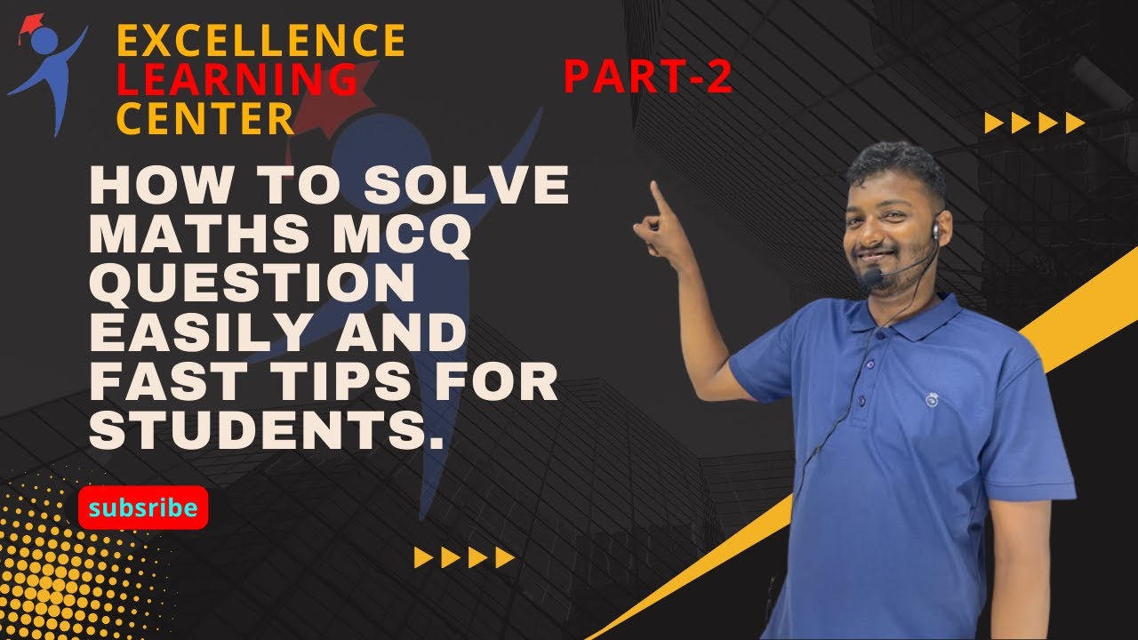 How to solve Maths MCQ question easily and fast Tips For Students. part ...