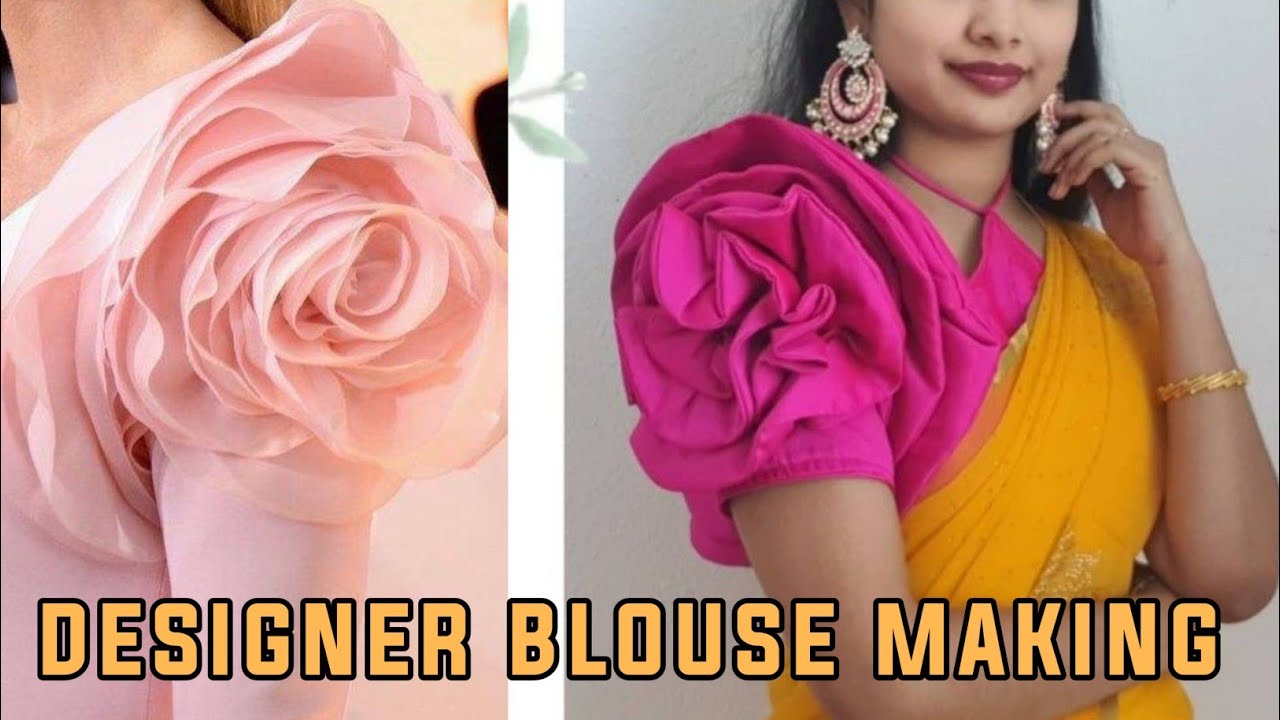 Latest blouse design || One side flower sleeves design 🏵️ || Anmol ...