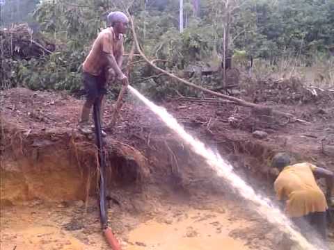 Gold mining in mahdia guyana - YouTube