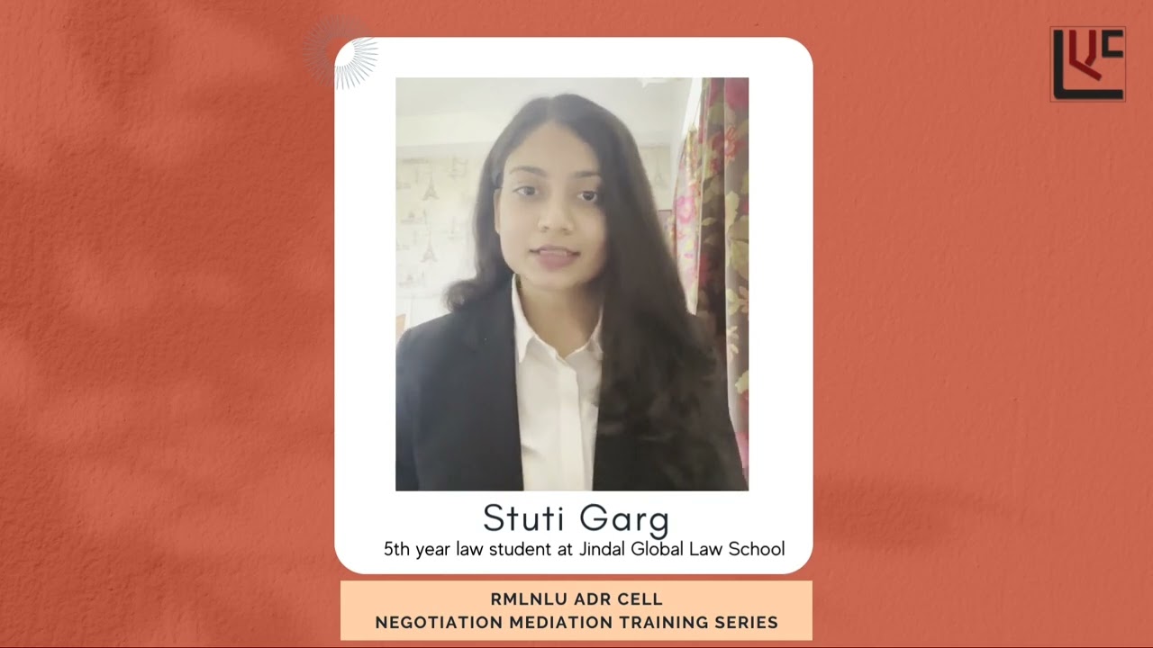 RMLNLU Negotiation Training Series (1/5)| "Opening Statements" by Stuti Garg - YouTube