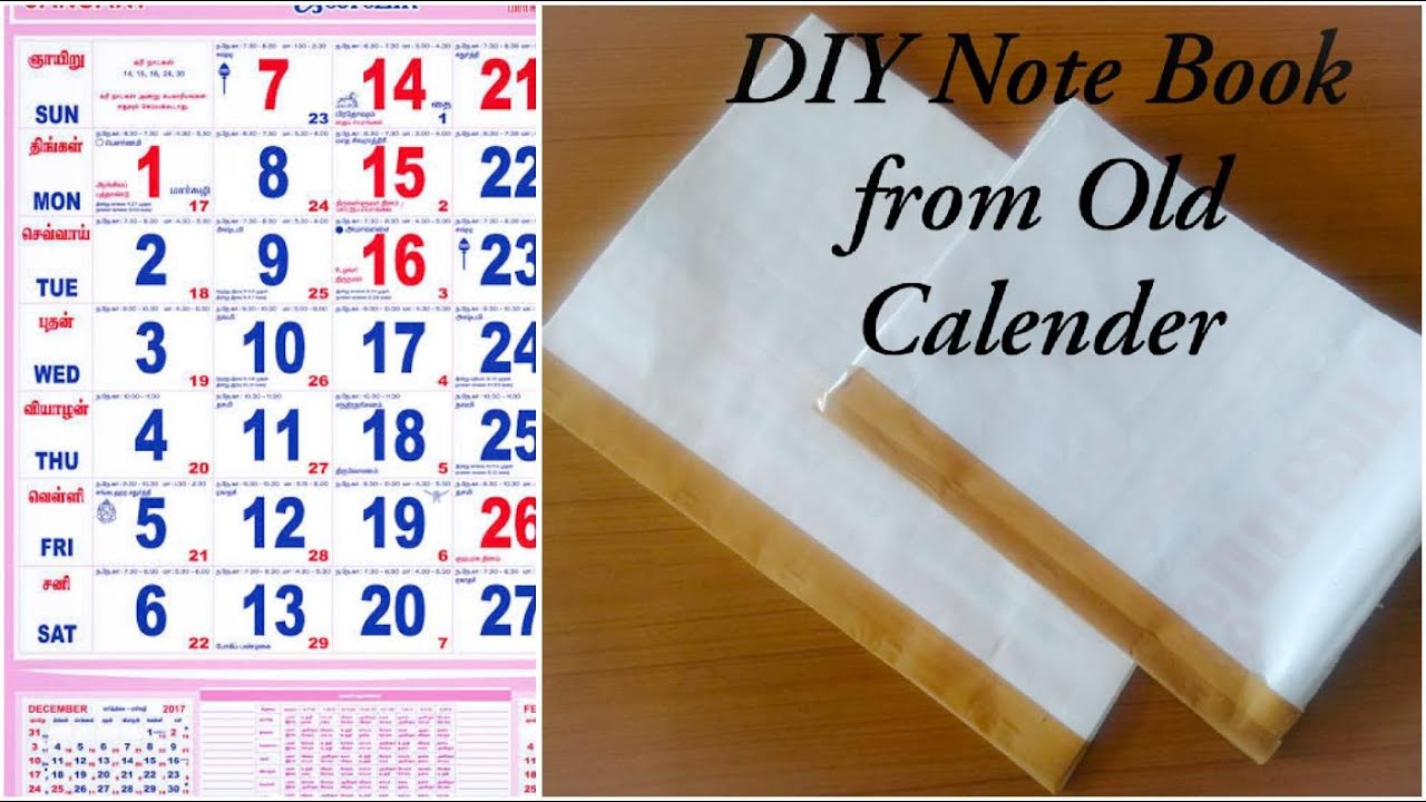 DIY Notebook from old calendar |How to make Note out of waste calendar ...