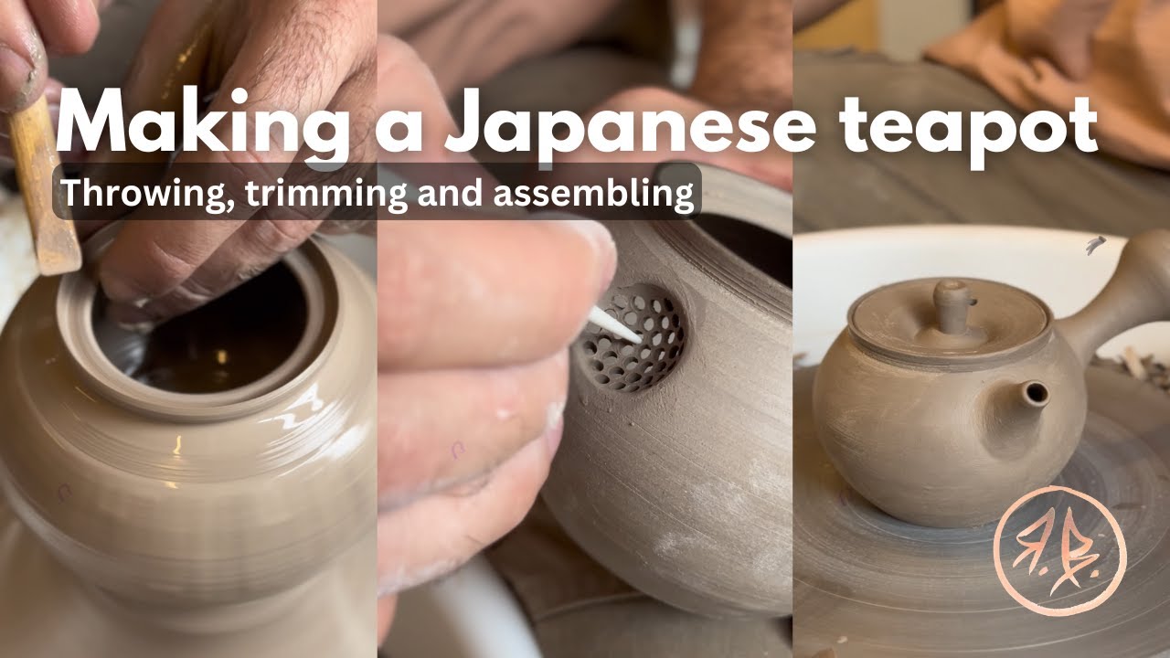 Making a kyusu teapot - Japanese side handle teapot - on the potter's ...