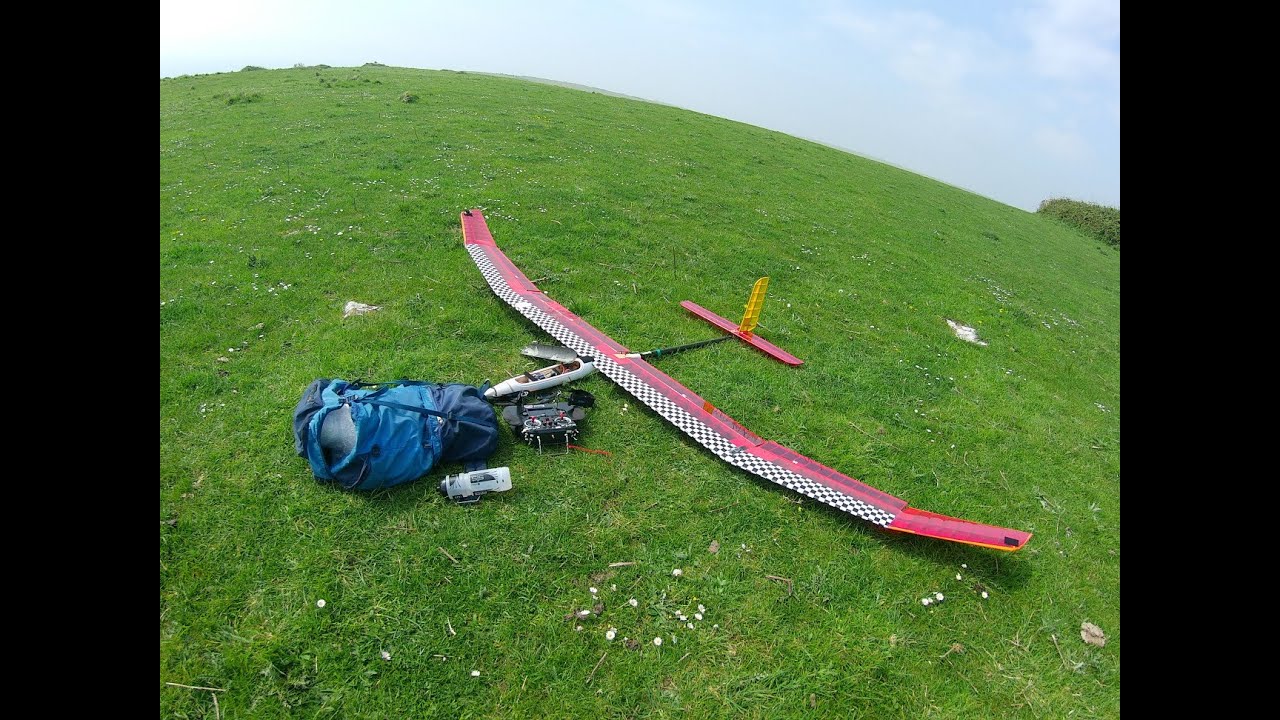 Wm in Dorset: Movie 3 : Aether 3.7m Rc Glider: Rear Facing Camera - YouTube