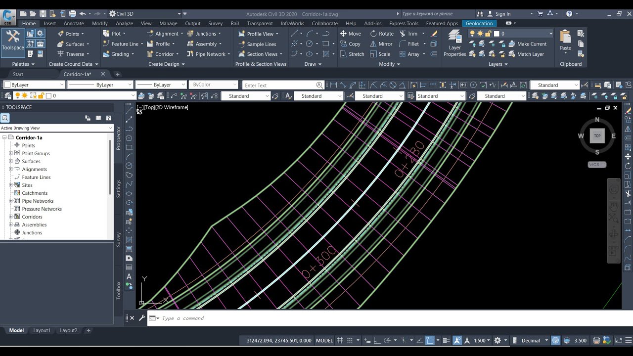 Create a Basic Corridor Model in Autocad Civil 3D - YouTube
