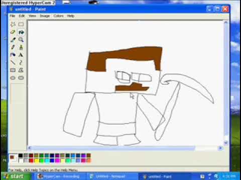 how to draw minecraft steve - YouTube