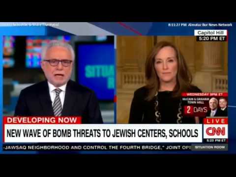 Kathleen Rice & Wolf Blitzer Discuss Bomb Threats Targeting Jewish ...