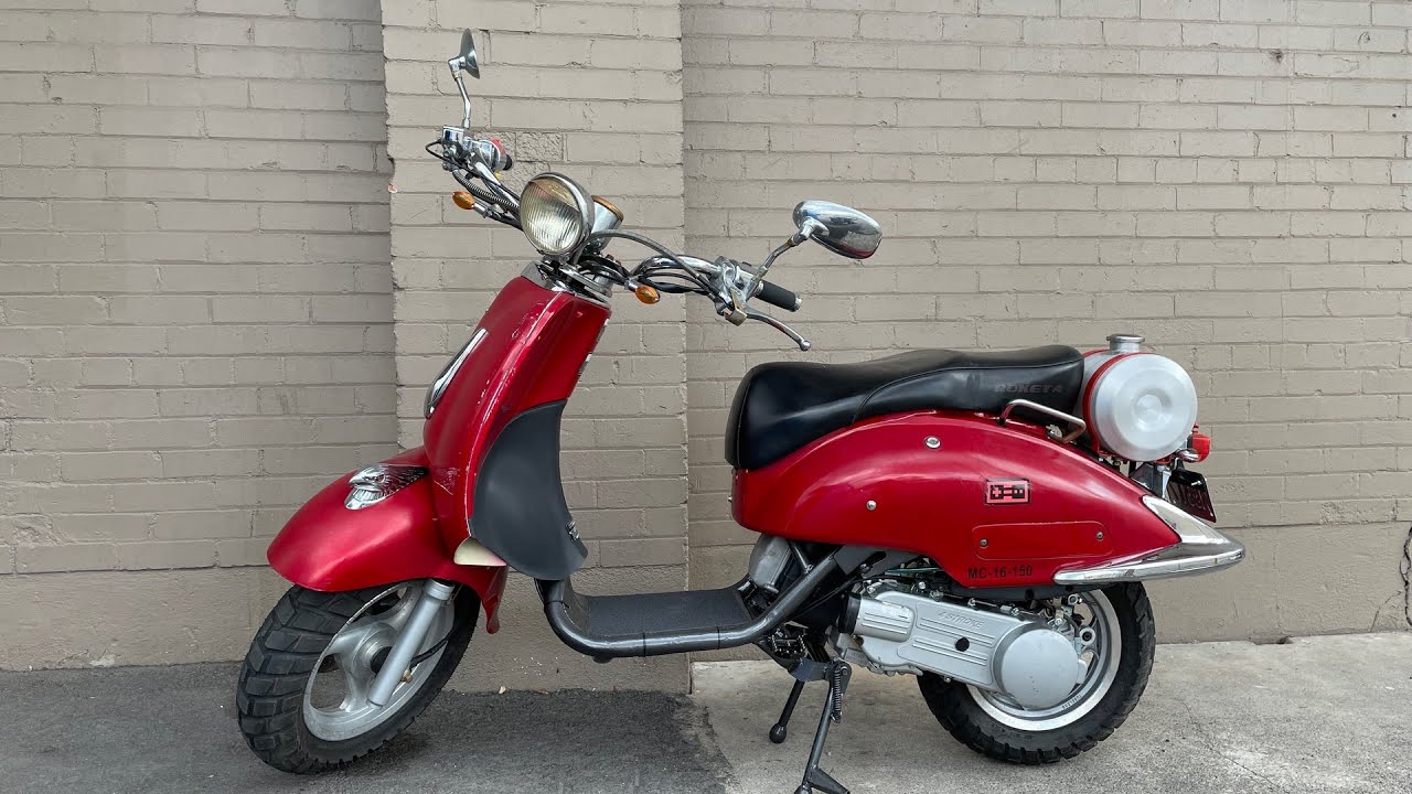 Off road frame modifications for my 150cc GY6 Chinese scooter - YouTube