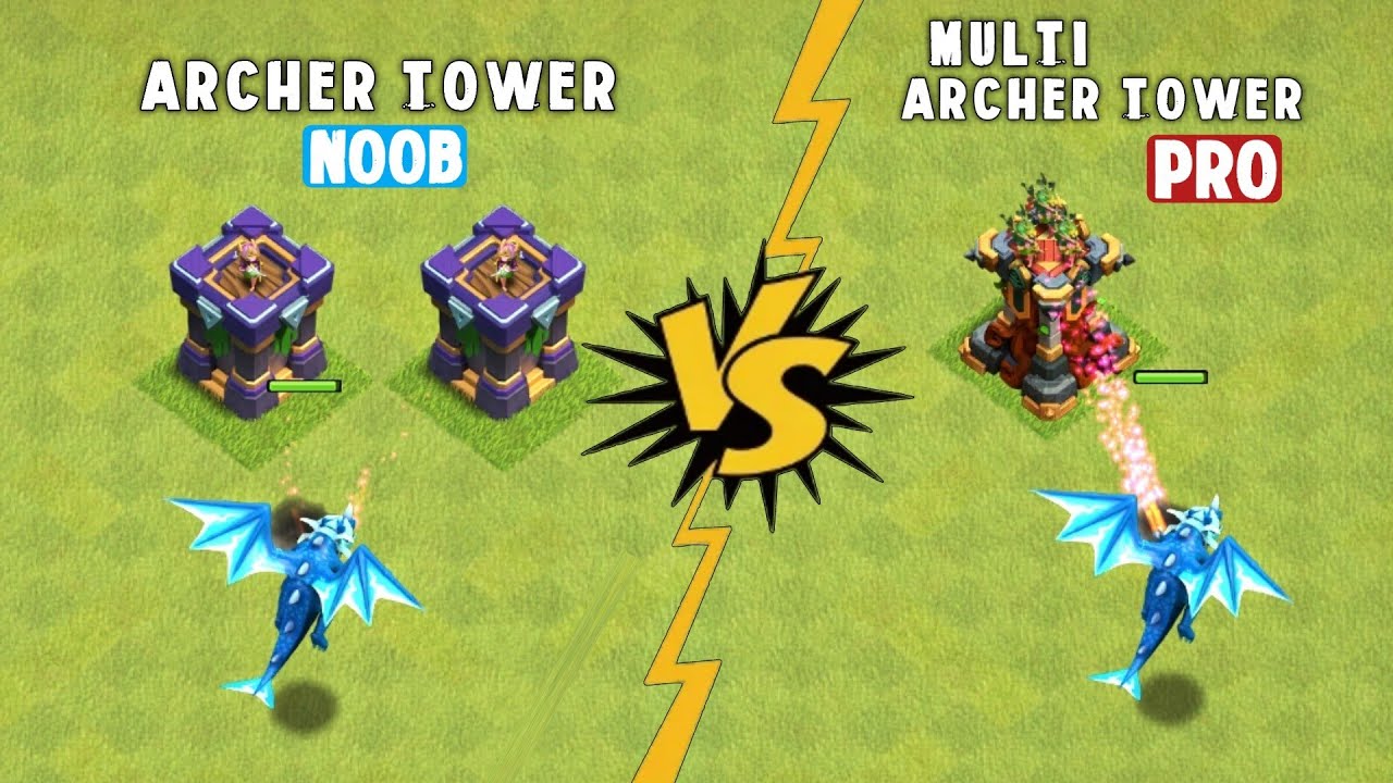 Archer Tower VS Multi Archer Tower VS Max Th16 Troops | Clashofclans - YouTube