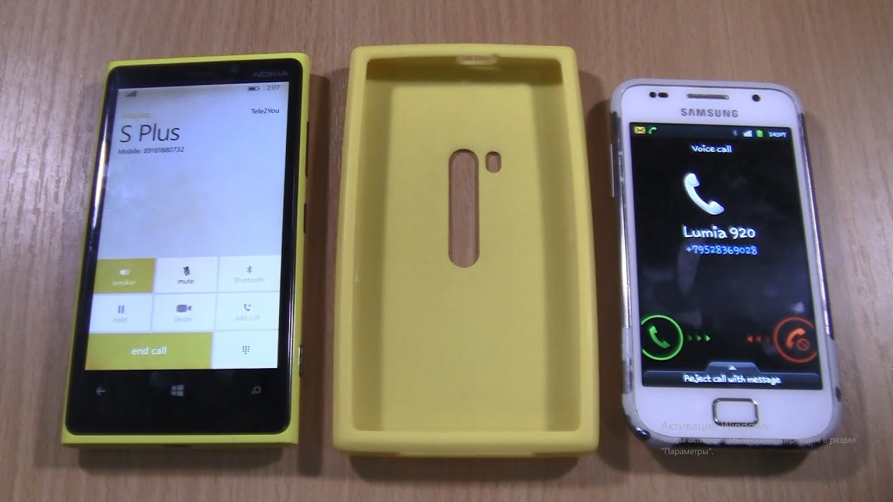 Incoming call & Outgoing call at the Same Time Nokia Lumia 920+Samsung ...