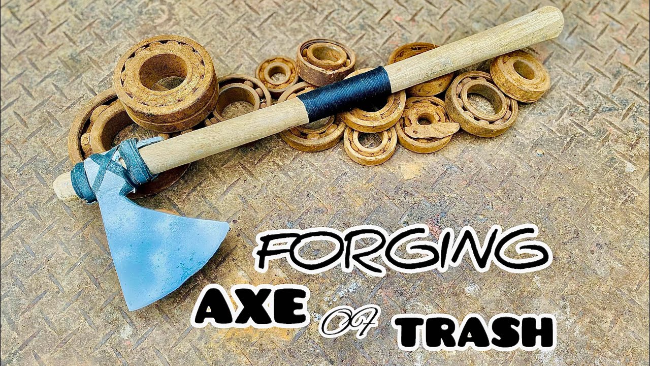 How To Make an AXE out of Rusted Iron Gear || Wooden AXE || Amazing ...
