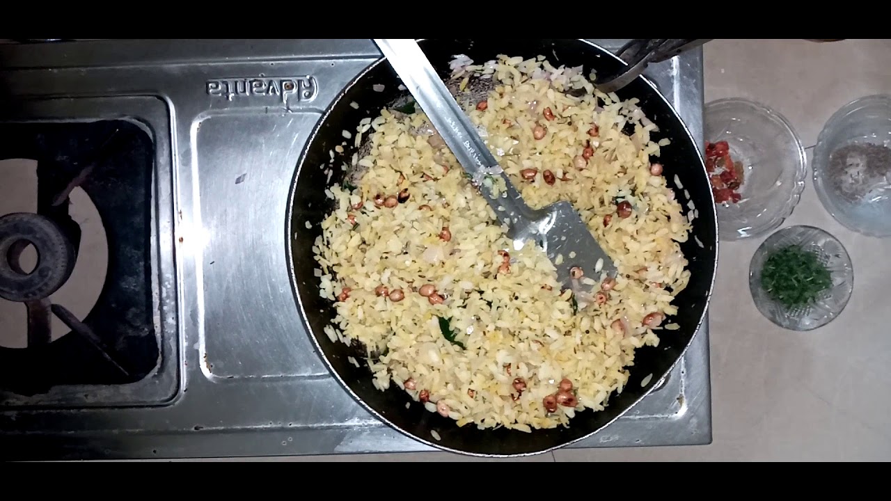 Poha recipe at home, snacks for kids ,snacks in 5 min by swati D - YouTube