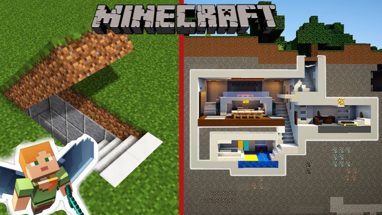 I BUILD A SECRET UNDERGROUND STORAGE ROOM IN MINECRAFT😱 | MINECRAFT ...
