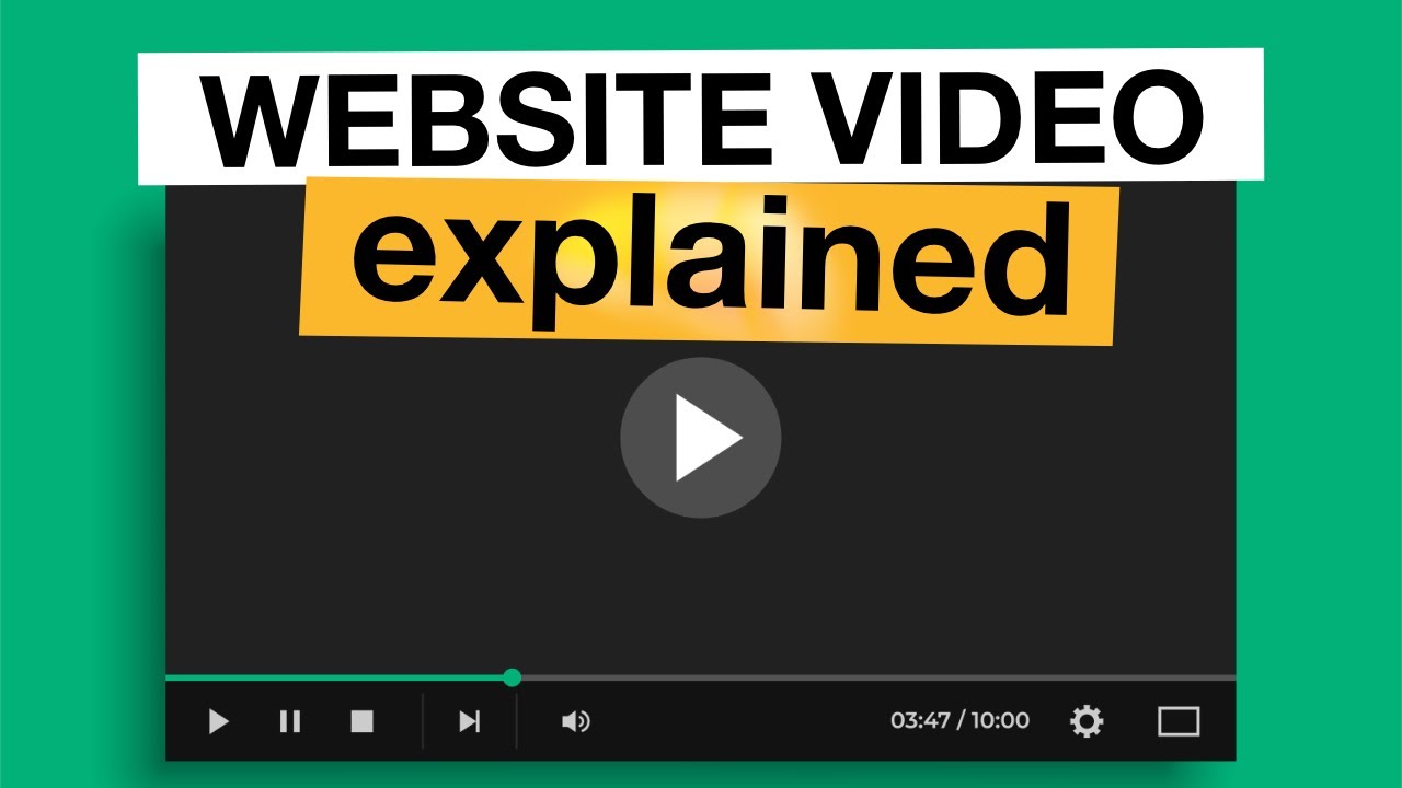 Video On Your Website Explained - YouTube