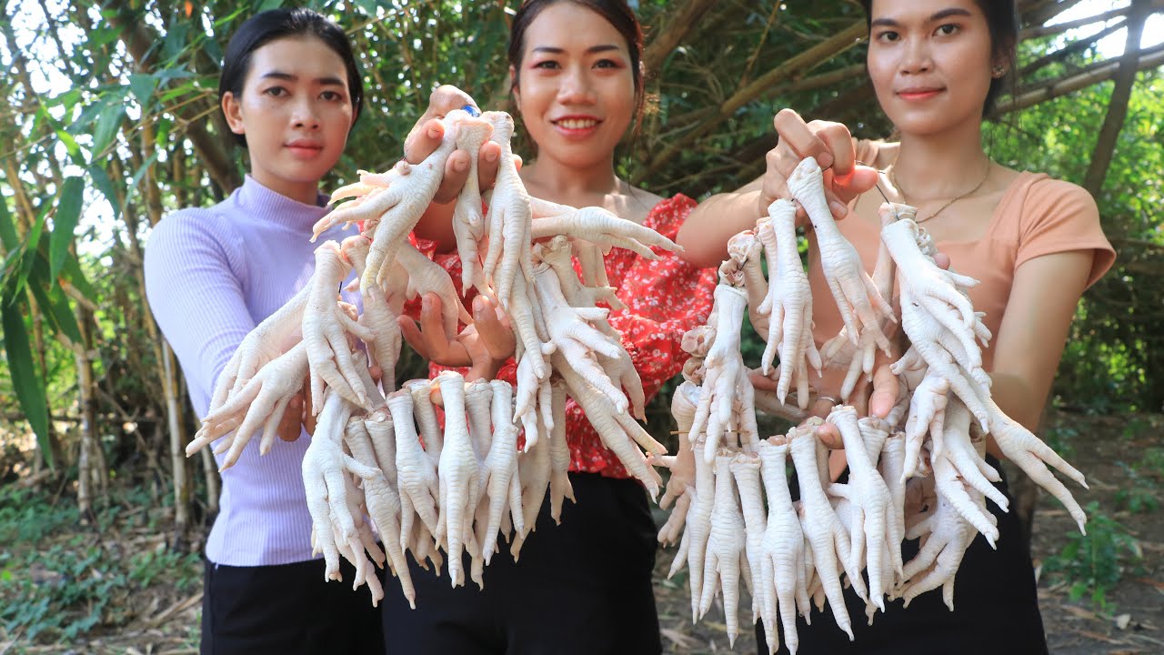 Yummy cooking steamed chicken feet recipe - cooking skill - YouTube