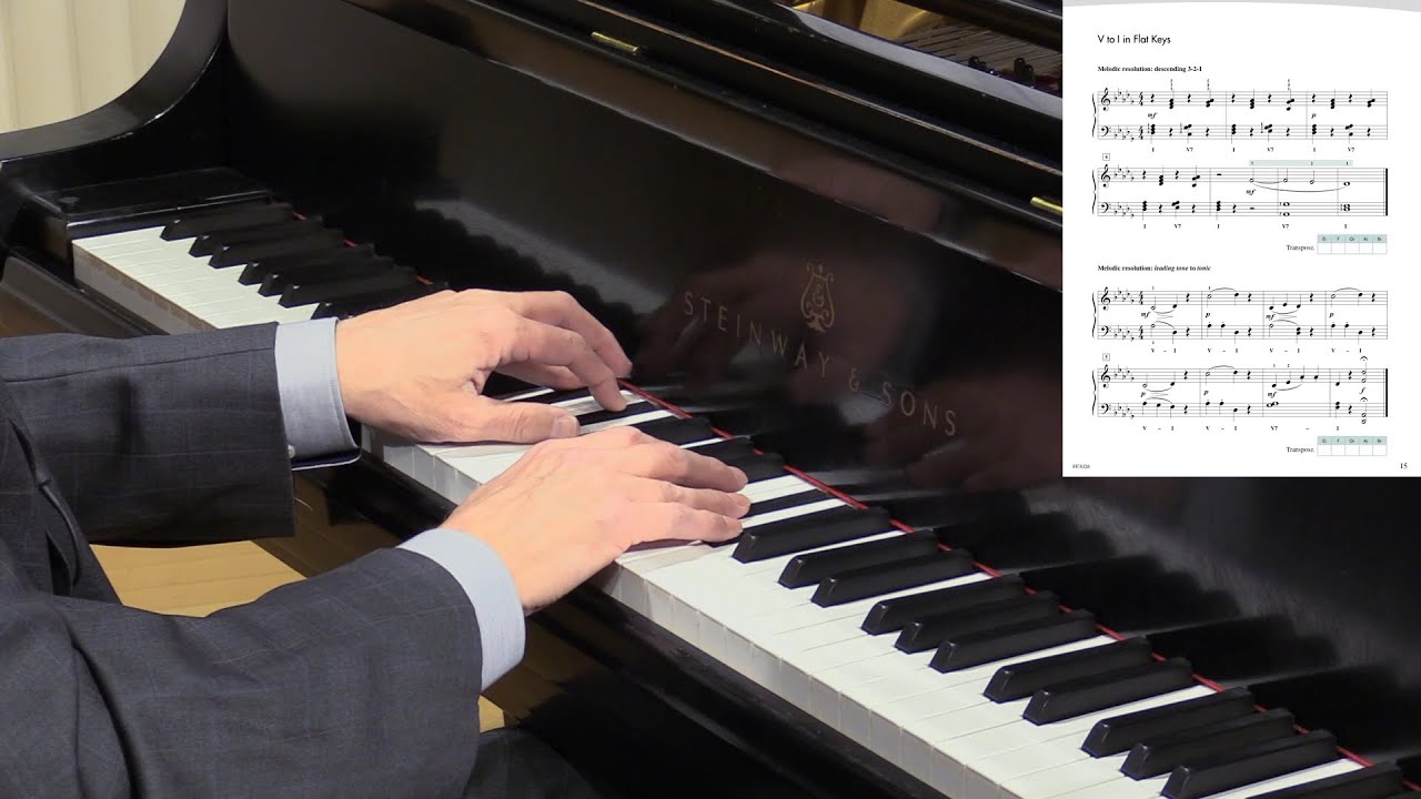 7. V to I in Flat Keys (page 15, Scale and Chord Book 3) - YouTube