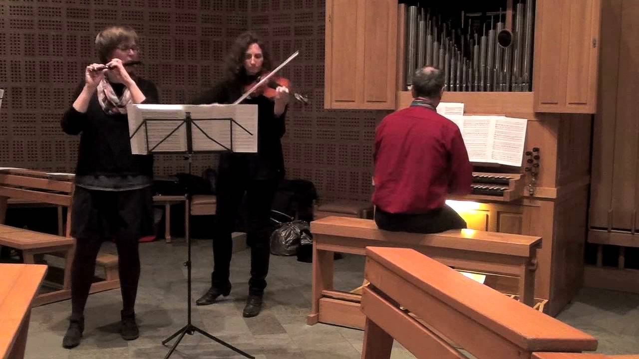 Intrada for flute, violin & organ by Hans-André Stamm - YouTube