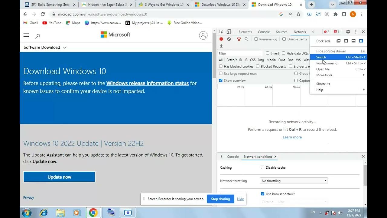 How to Download Windows 10 iso file from Microsoft Official website in ...
