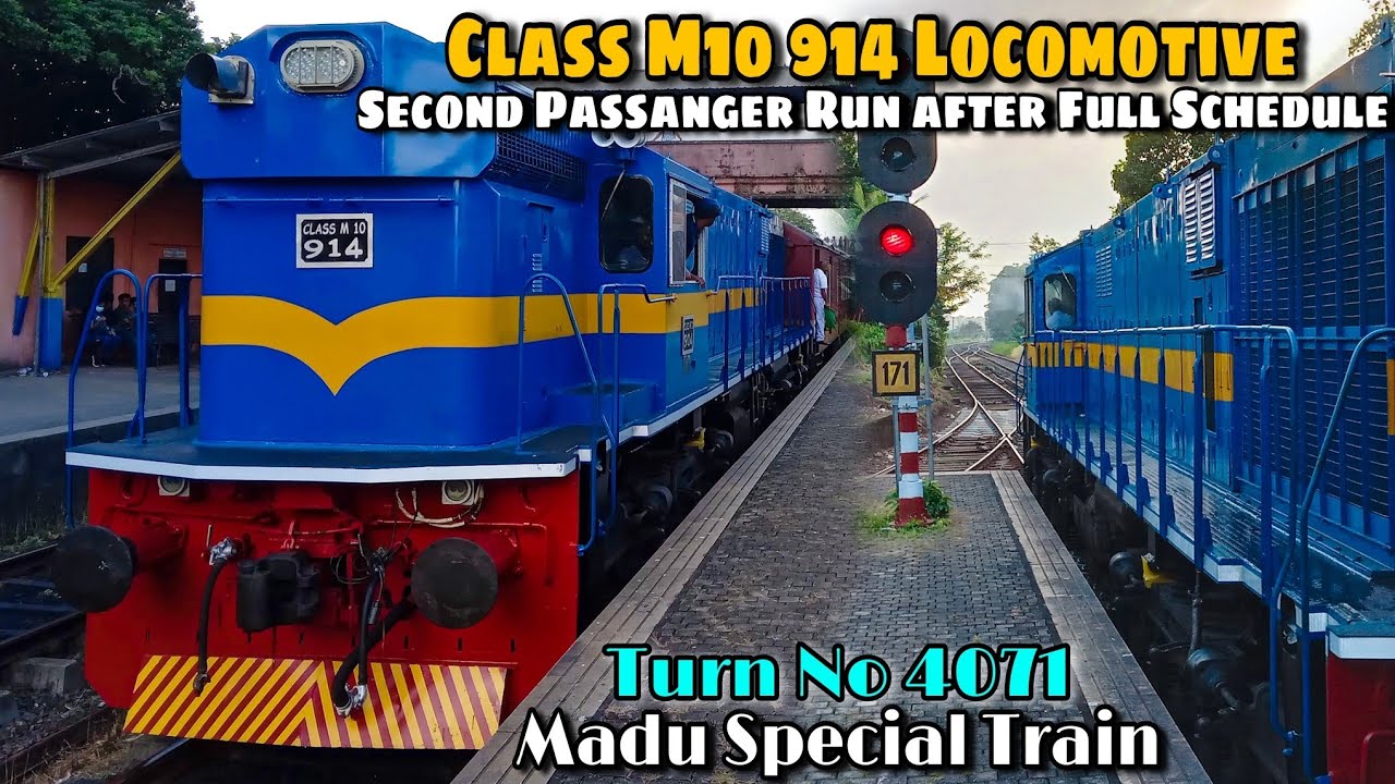 Class M10 914 2nd Passenger Run after Fully Overhaul with Moratuwa Madhu Road Express Train ...
