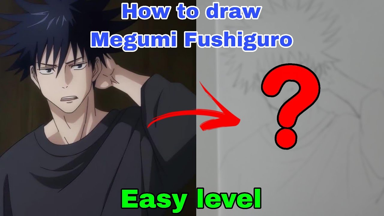 [Easy] How to draw Megumi Fushiguro from Jujutsu Kaisen - YouTube