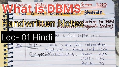 DBMS Full Course - Easy Explanation - YouTube