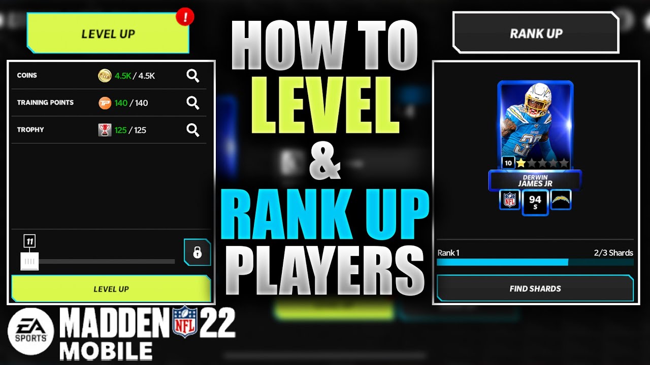 HOW TO LEVEL UP & RANK UP PLAYERS! - Madden Mobile 21! - YouTube