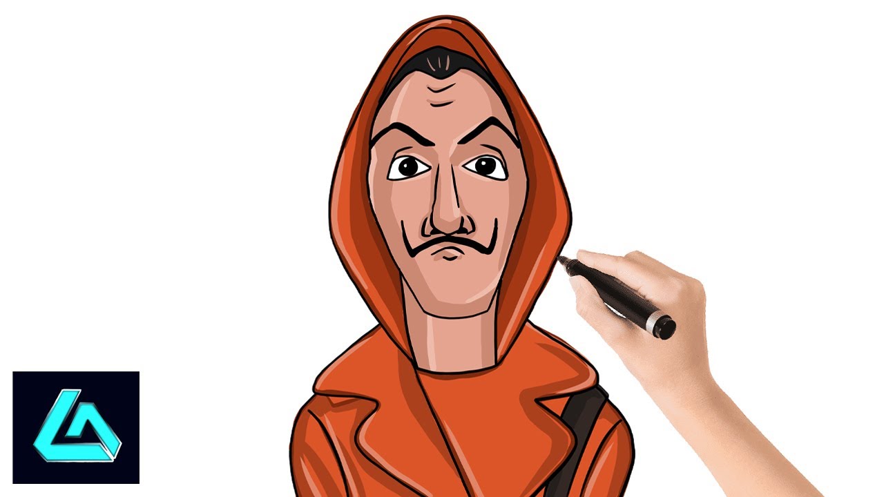 How To Draw Money Heist Disguise | Step by Step | LINE ARTS - YouTube