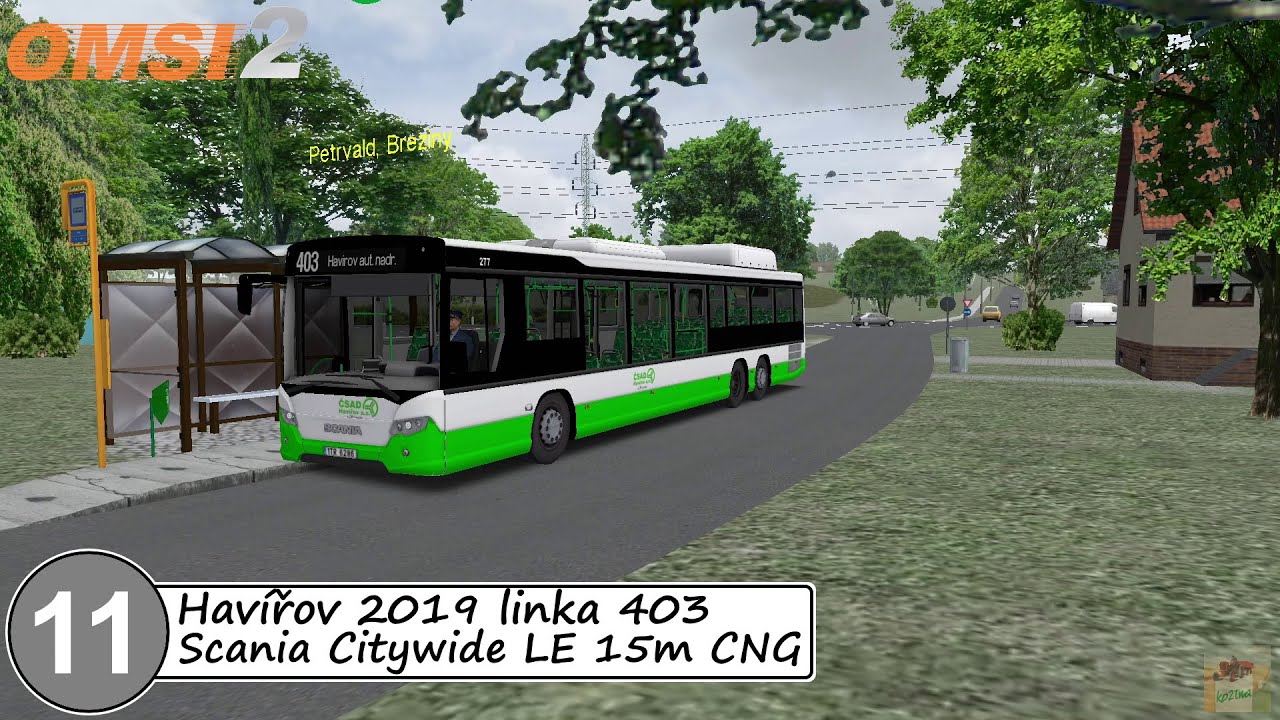 OMSI 2 #11 - Havířov 2019 linka 403 - Scania Citywide LE 15m CNG - YouTube