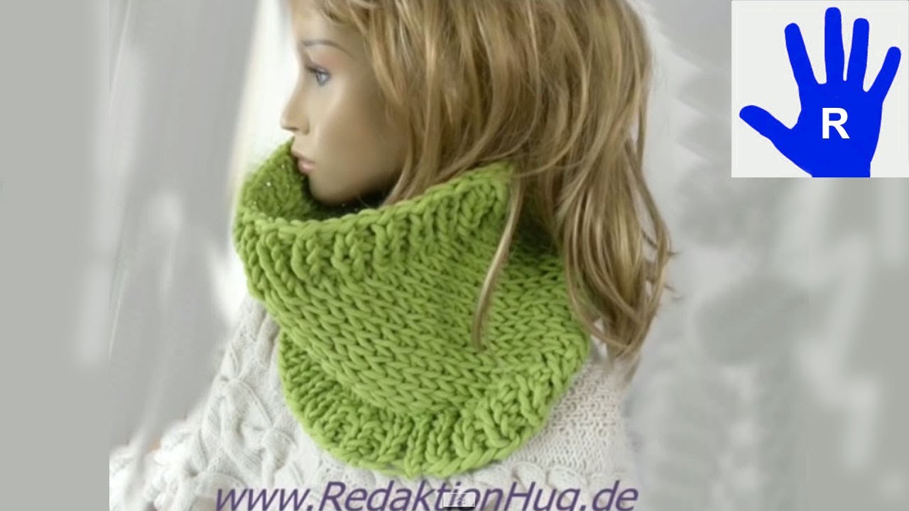 Stricken - Loop im Flechtmuster aus hatnut cool von Pro Lana - YouTube