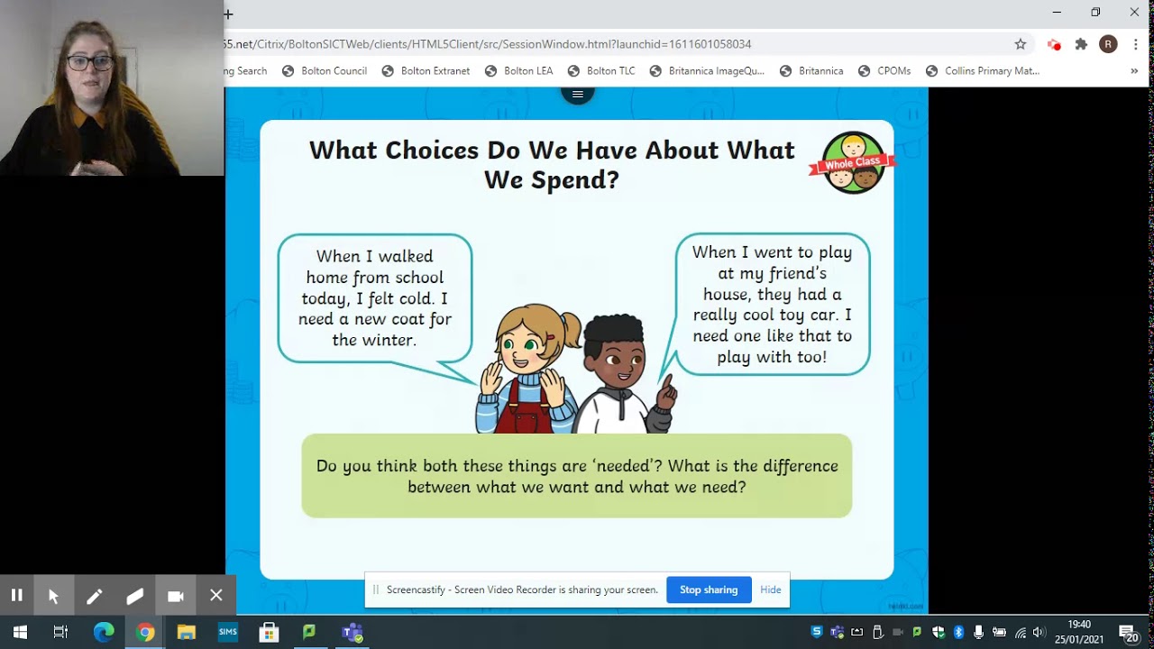 Y1 Money Want or Need Thurs 28th Jan - YouTube