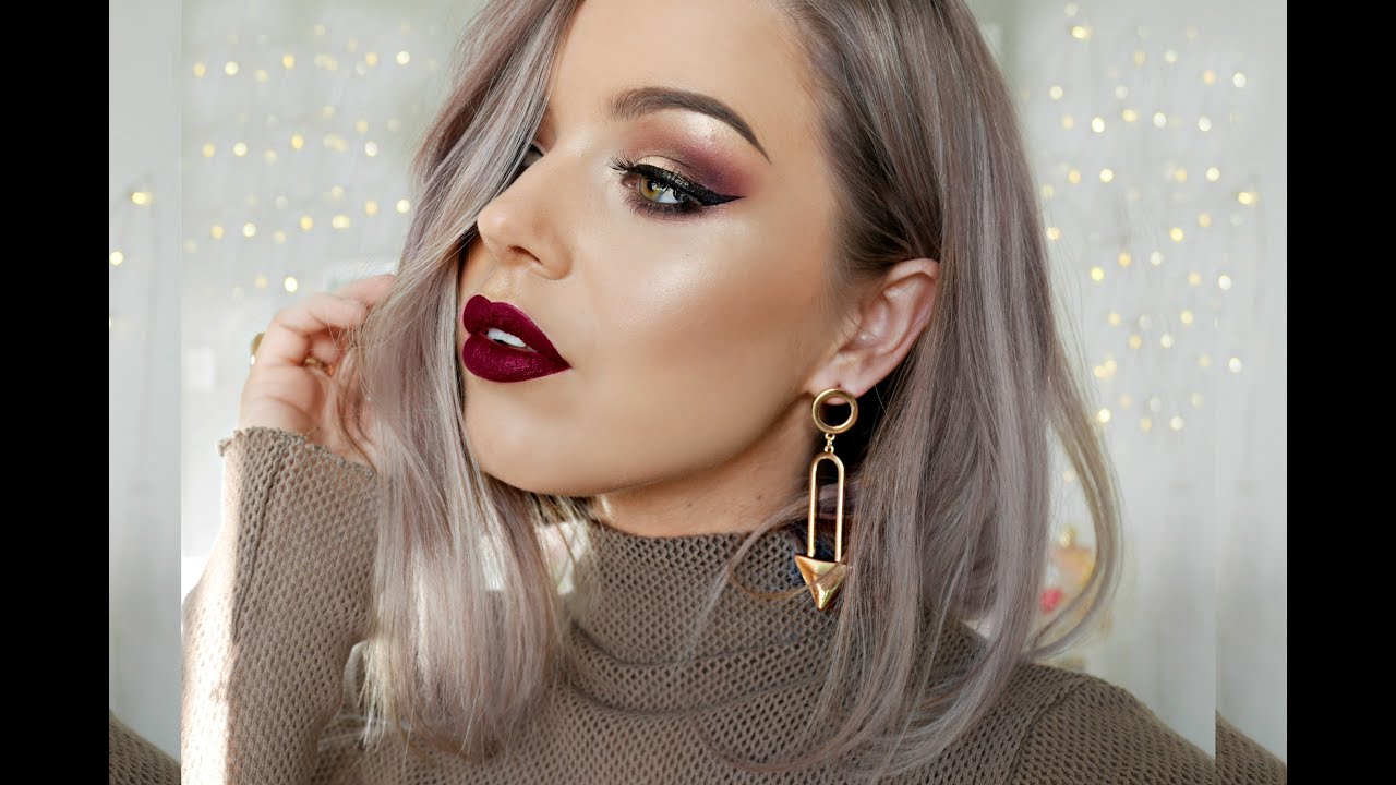 Dramatic Purple & Cranberry Tones || Makeup Tutorial - YouTube