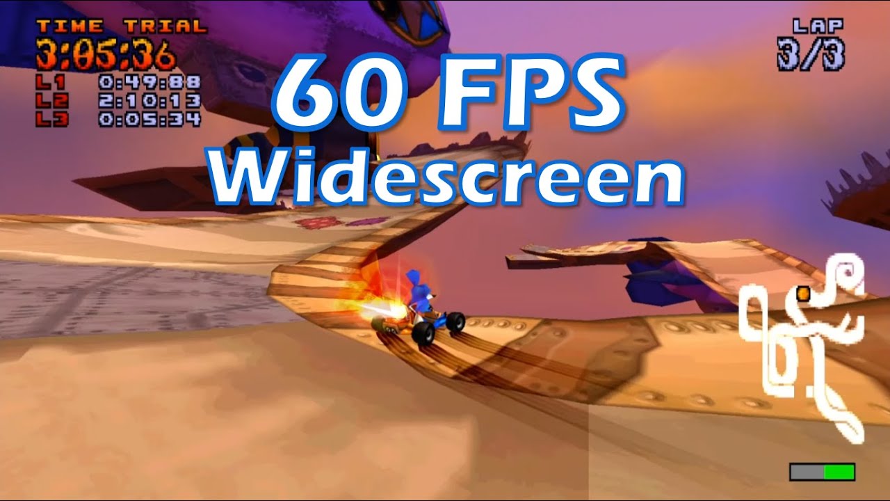 CTR Hot Air Skyway Lap (60 FPS Widescreen mode) - YouTube