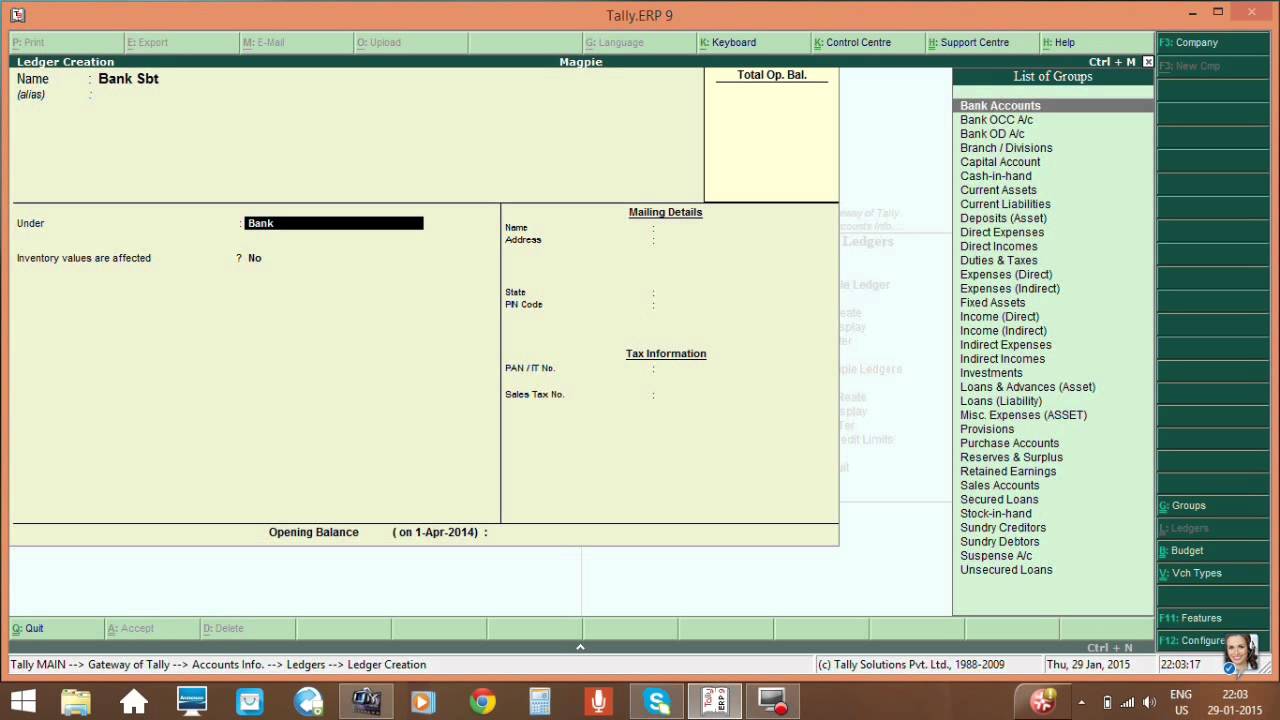 tally receipt and payment entry by Masood k - YouTube