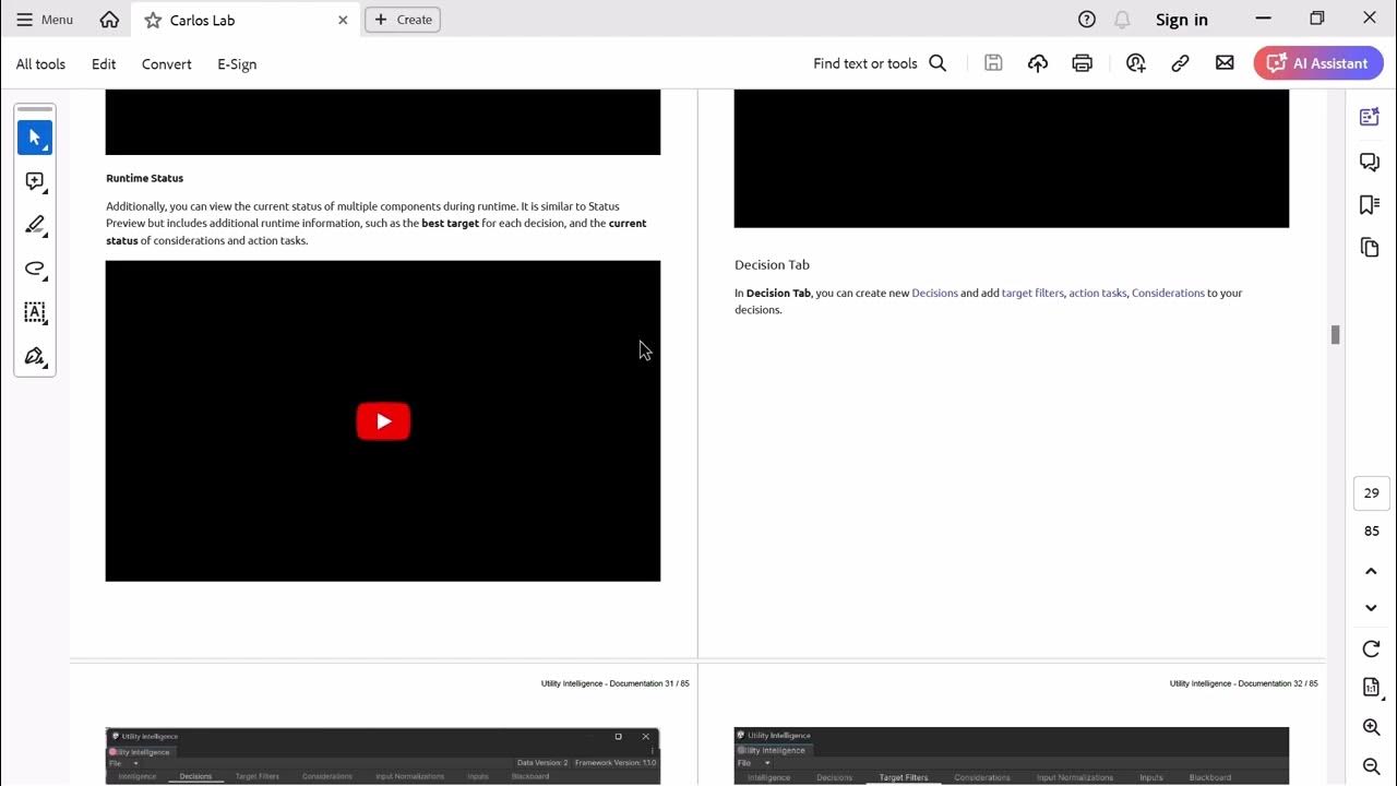 Utility Intelligence: Documentation - PDF (v2) | Utility AI Framework for Unity GameObjects ...