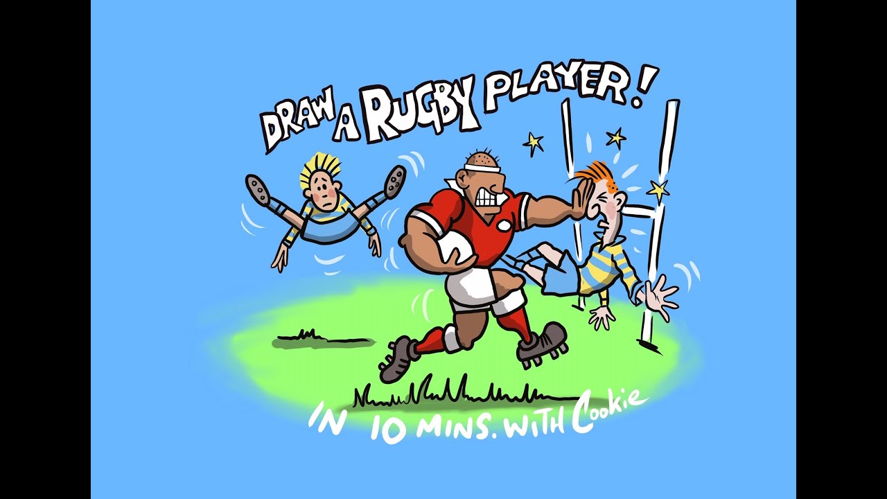 How To Draw Cartoons| Rugby player| #cookiecartoonery #besttshirtartist ...