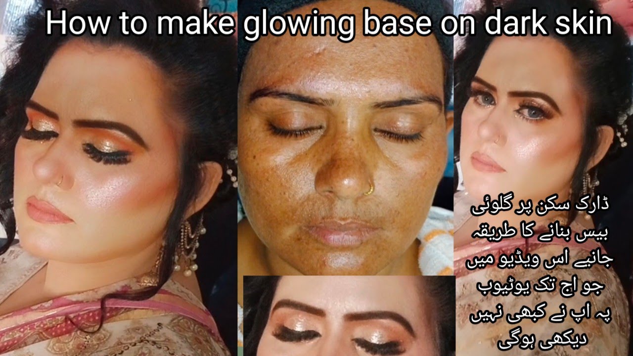 How To Make Glowing Base On Dark Skin - YouTube