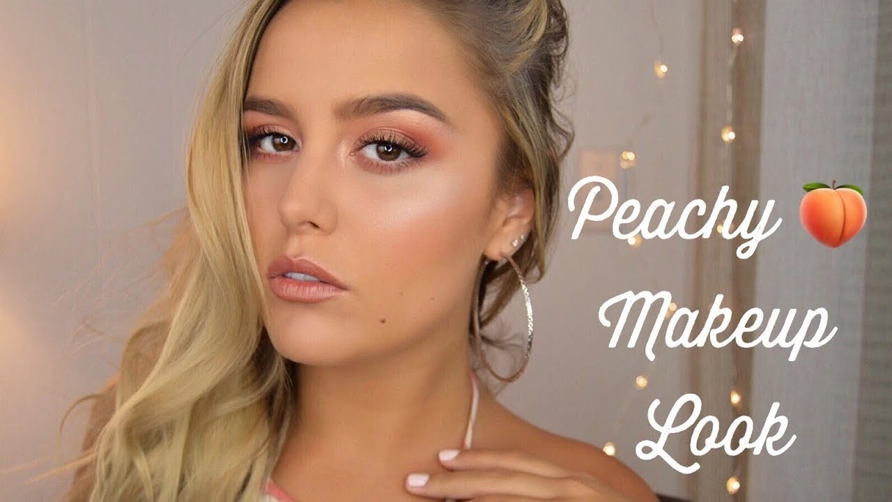 PEACHY MAKEUP TUTORIAL | TOO FACED SWEET PEACH PALETTE - YouTube
