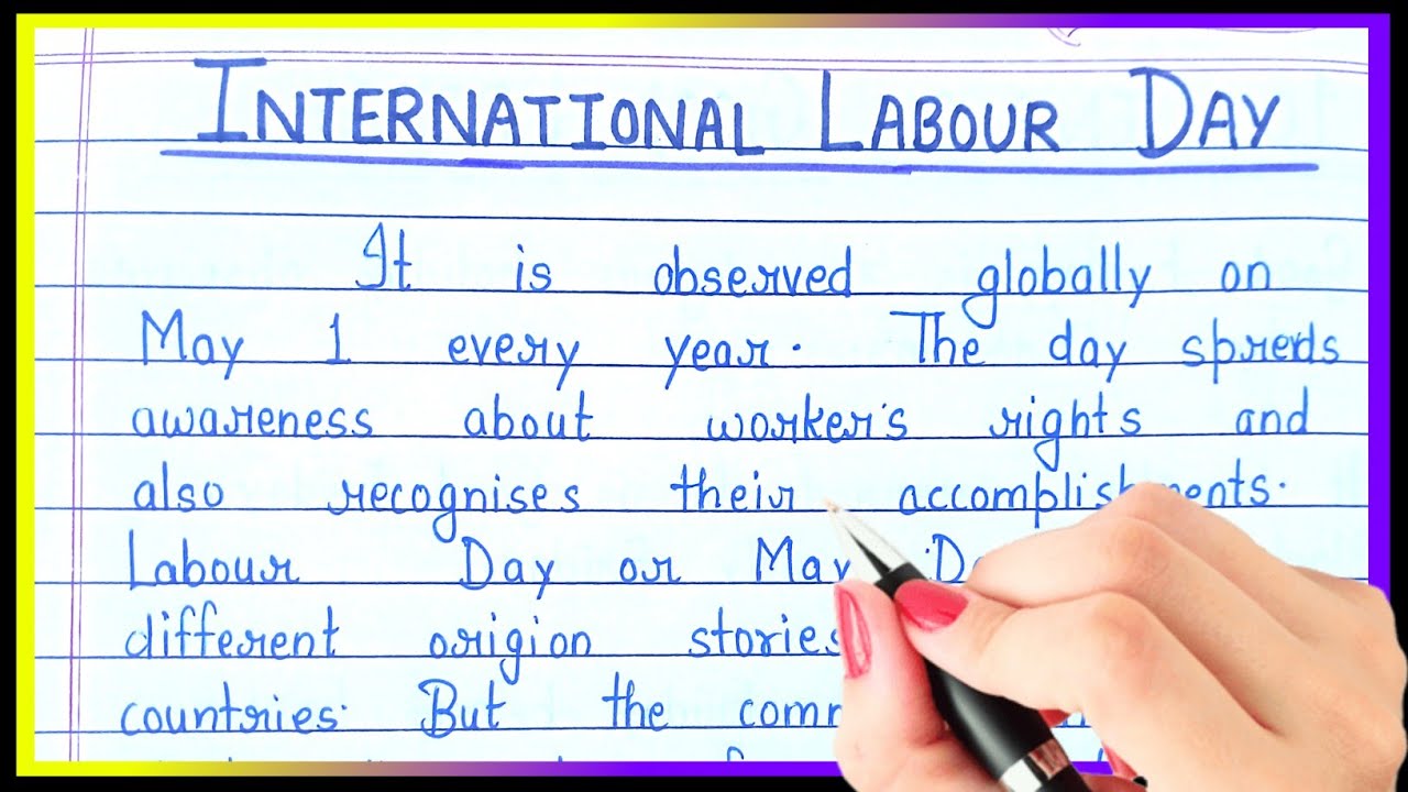 Essay on international labour day | Essay on labour day in english ...