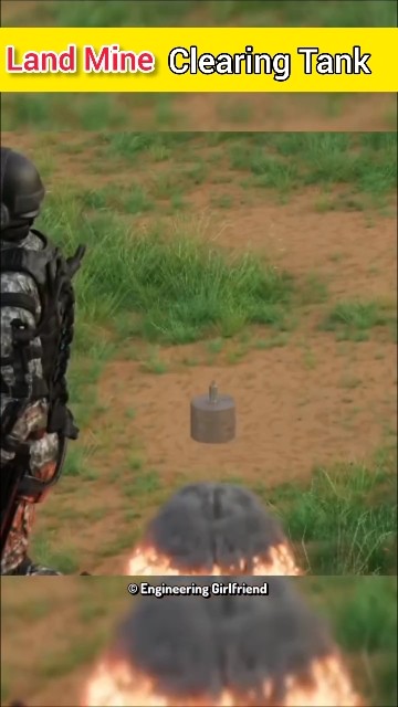 Lind mine clearing tank #facts #shorts - YouTube