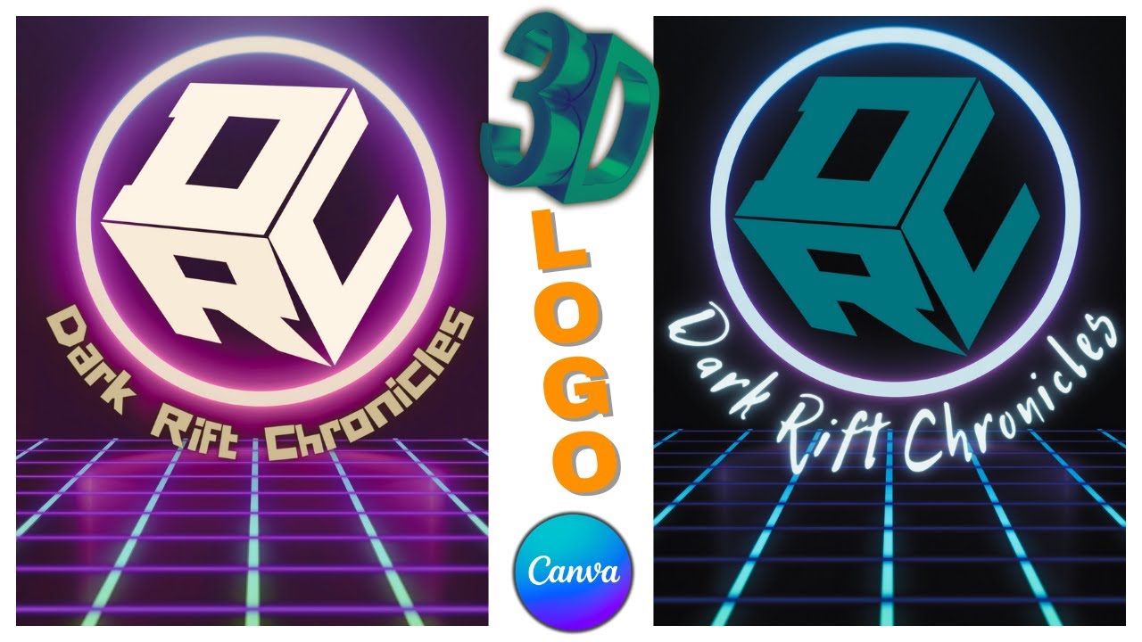 Monogram 3D LOGO Design in Canva | 3D Logo Design In Canva Tutorial ...