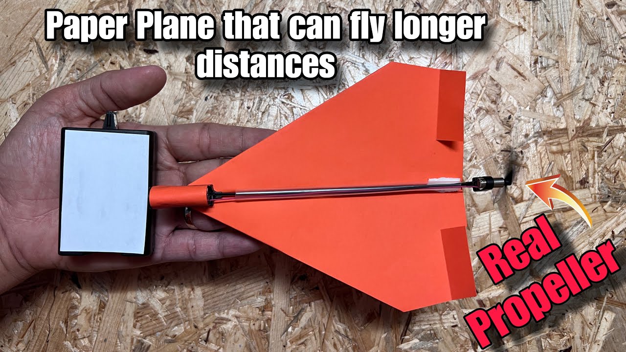 Paper Plane with Real Propeller Blades - YouTube