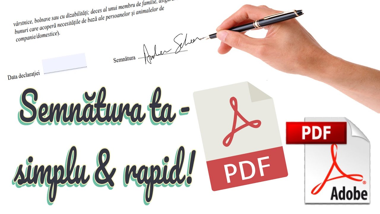 Semnatura de mana pe declaratie/pdf. Online, fara programe, fara ...