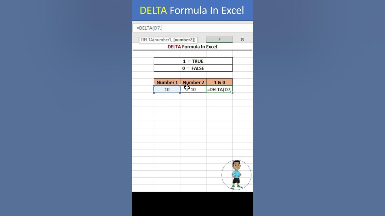 Delta Formula In Excel Excel Exceltips Exceltutorial Msexcel Short Microsoftexcel