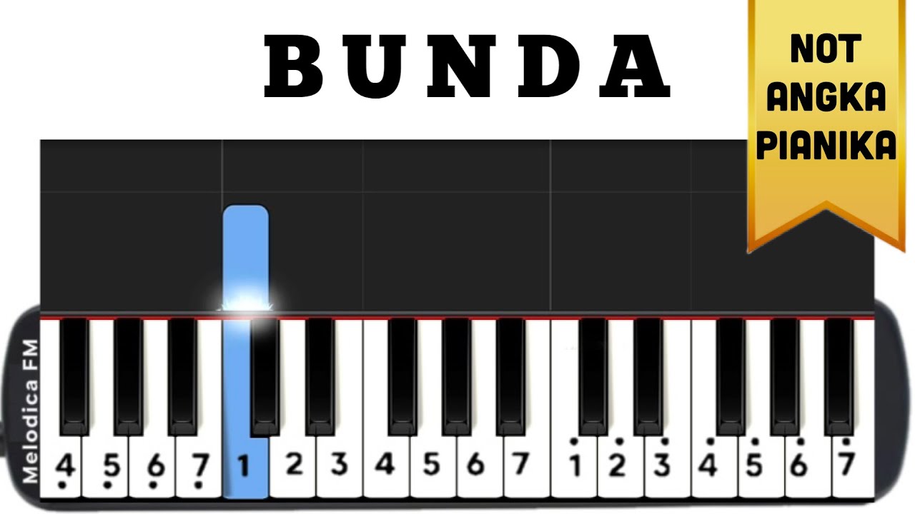 Bunda - Melly Goeslaw | Not Angka Pianika | Easy Pianika tutorial - YouTube