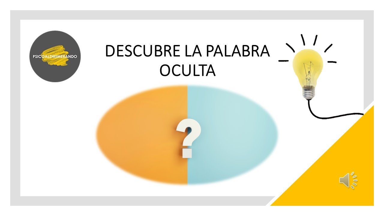 EJERCICIO DE ATENCIÓN Y LENGUAJE: Descubre la palabra oculta - YouTube