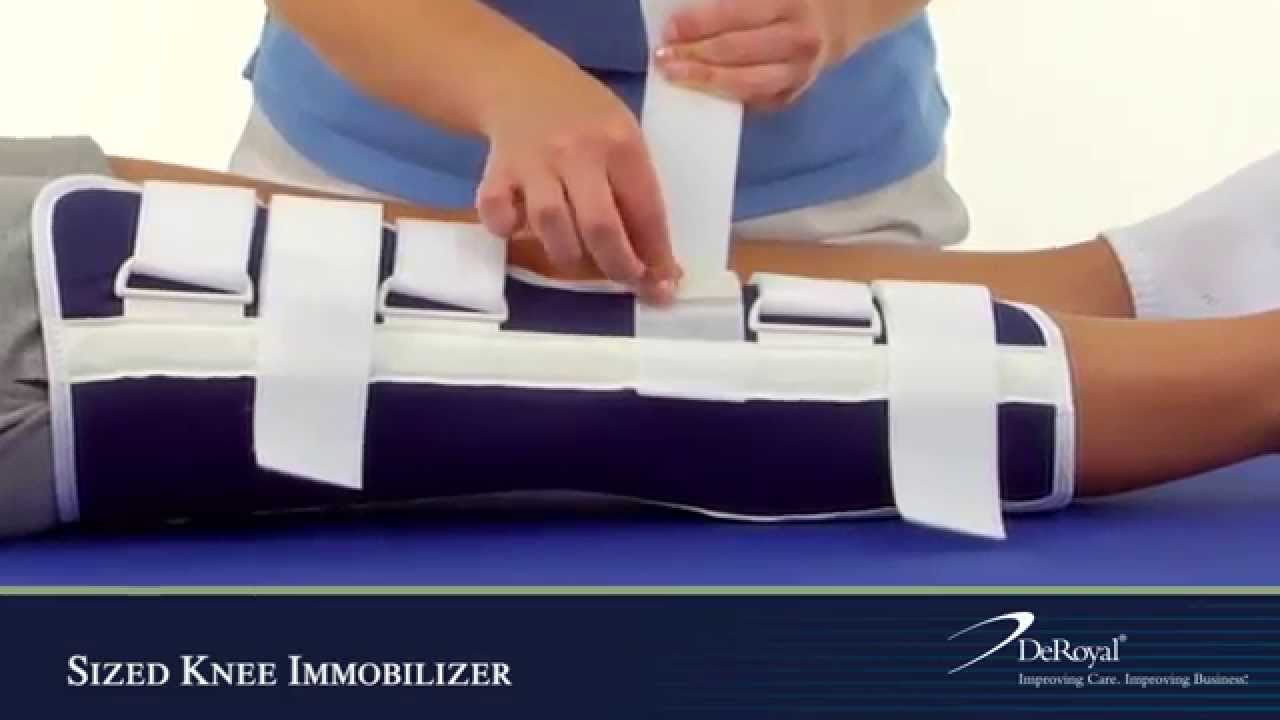 Sized Knee Immobilizer - YouTube