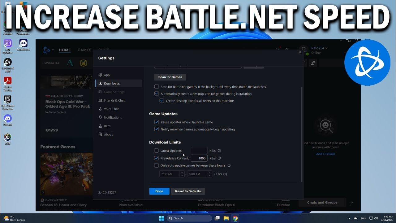 How To Fix Battle net Slow Download Speed or Increase Download Speed On Battle net - Easy Fix ...