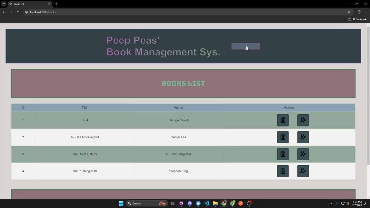 PeepPeaLibrarian - Book Management System - YouTube
