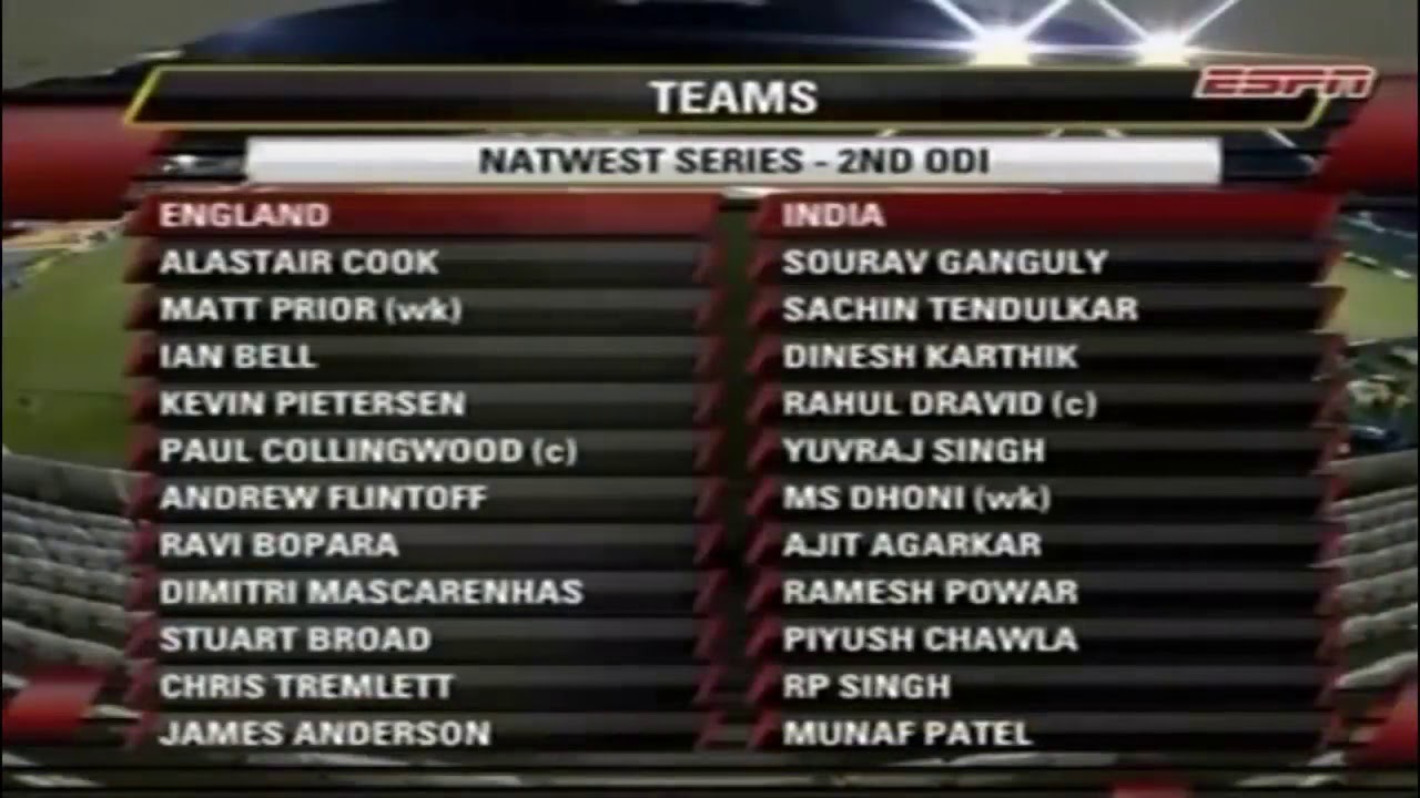 india vs england in bristol 2007 2nd odi - YouTube