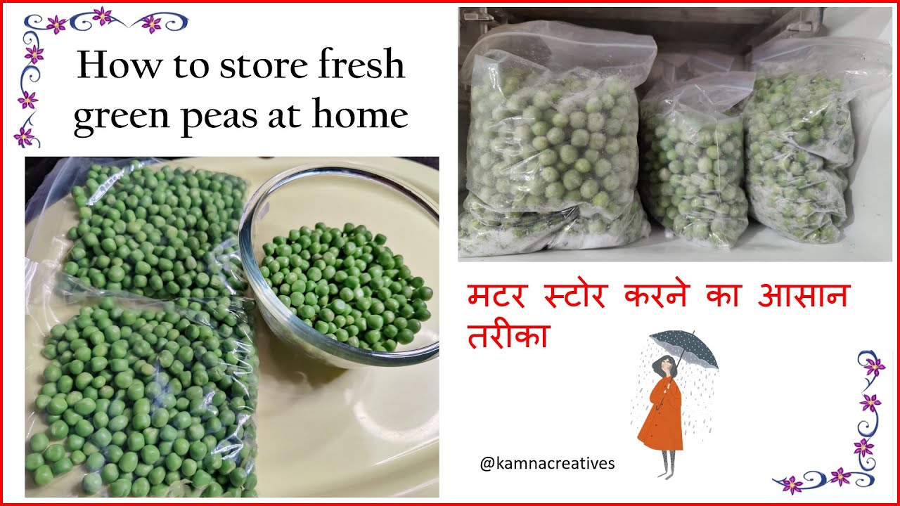 How to store fresh green peas |हरी मटर कैसे स्टोर करें | Home made ...