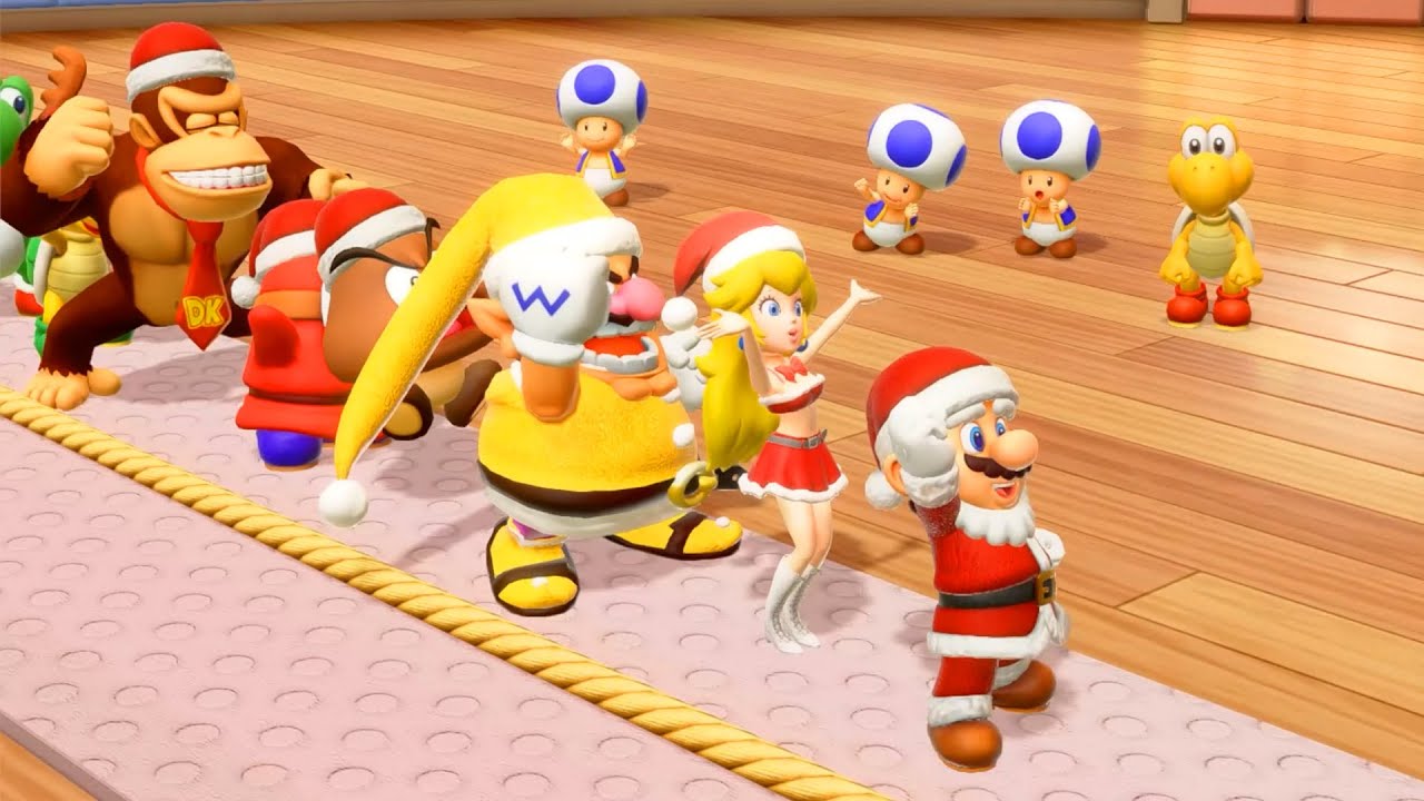 Super Mario Party - Mario Santa Outfit Win By Doing Absolutely ...